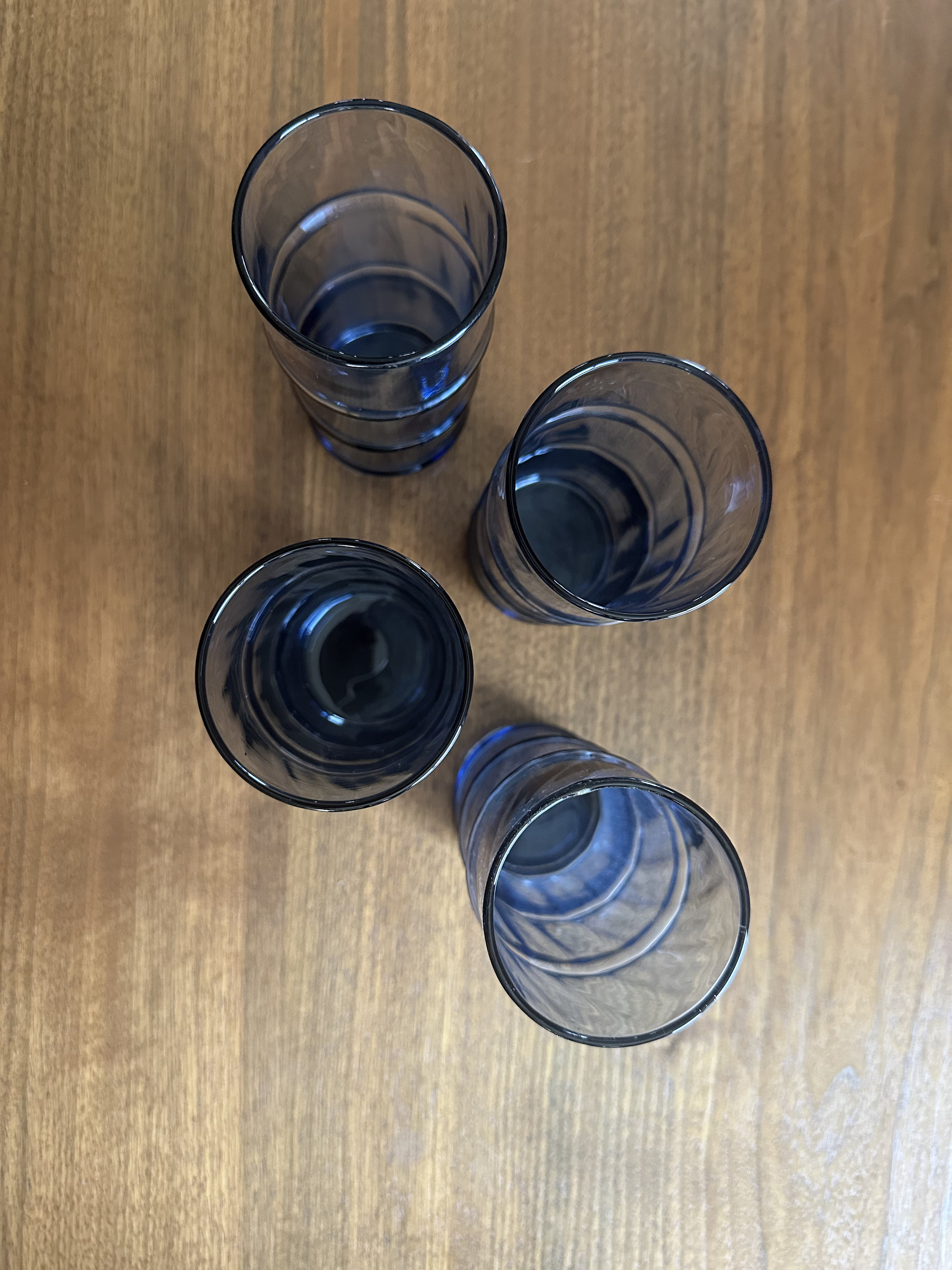 Libbey Bamboo Blue Highball Glassware Set of 4 Libbey Blue Bamboo ...