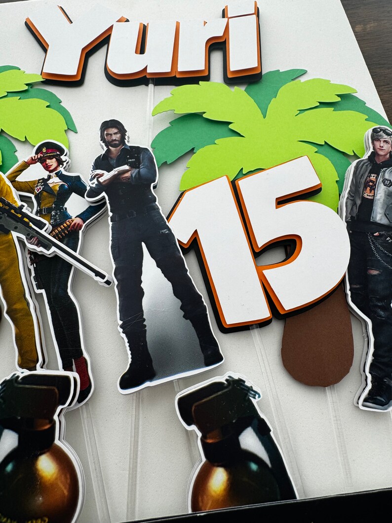 Free Fire Cake Topper, Personalized, Free Fire Party Decoration - Etsy