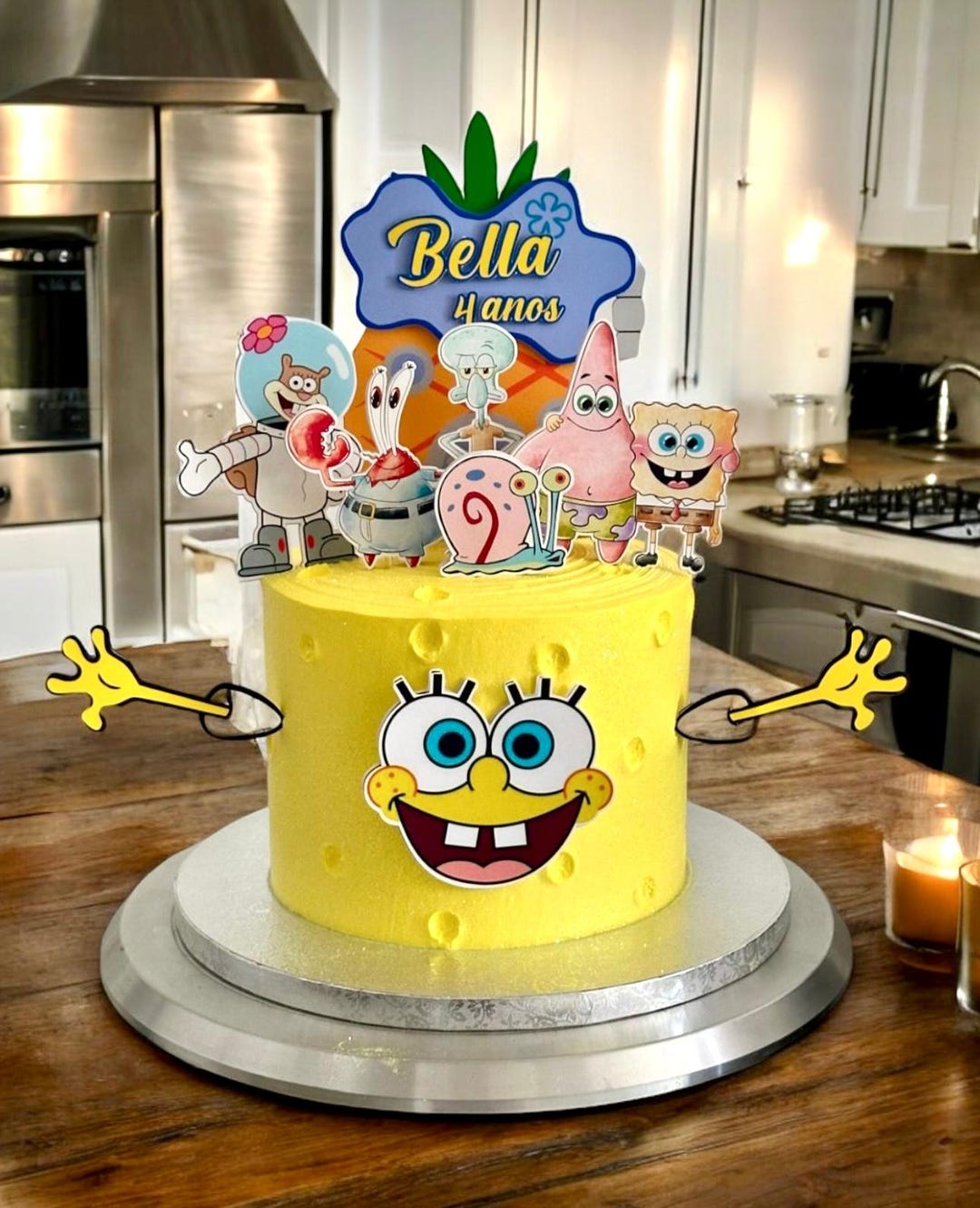 Spongebob Cake Topper, Custom Cake Topper, Spongebob Birthday ...