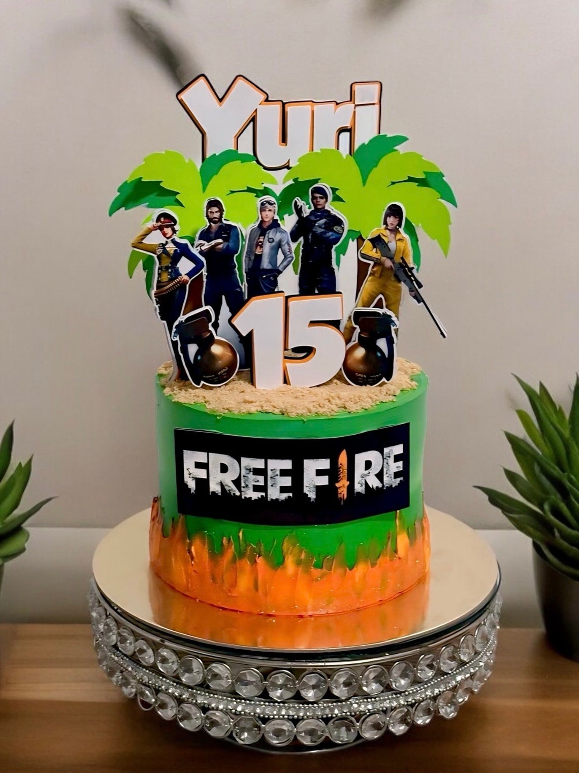 Free Fire Cake Topper, Personalized, Free Fire Party Decoration - Etsy