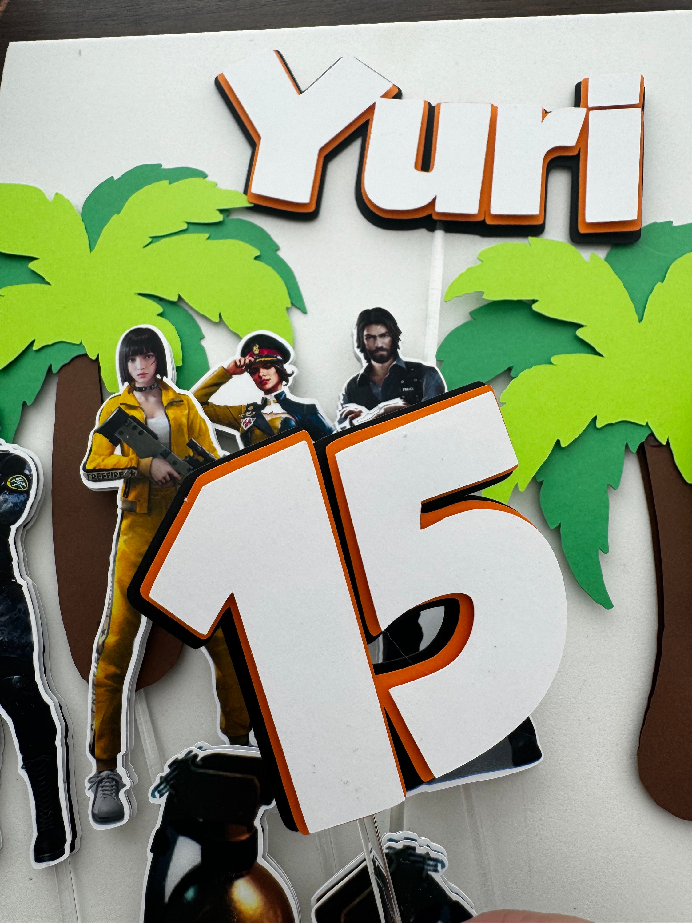 Free Fire Cake Topper, Personalized, Free Fire Party Decoration - Etsy