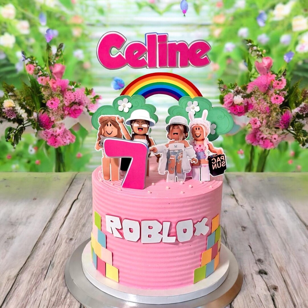 Roblox Cake Topper, Roblox, Roblox Cake Decor, Roblox Party Decor ...