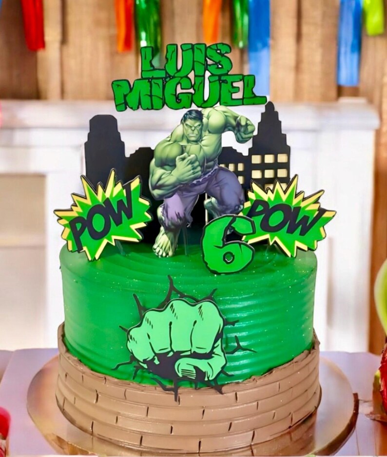 Hulk Cake Topper, Hulk, Hulk Cake Decor, Hulk Party Decor, Hulk ...