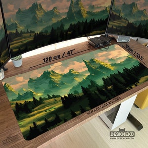 Nature Desk Mat Xl, Green Mouse Pad, Led Gaming Deskmat Xxl, Monet/van ...