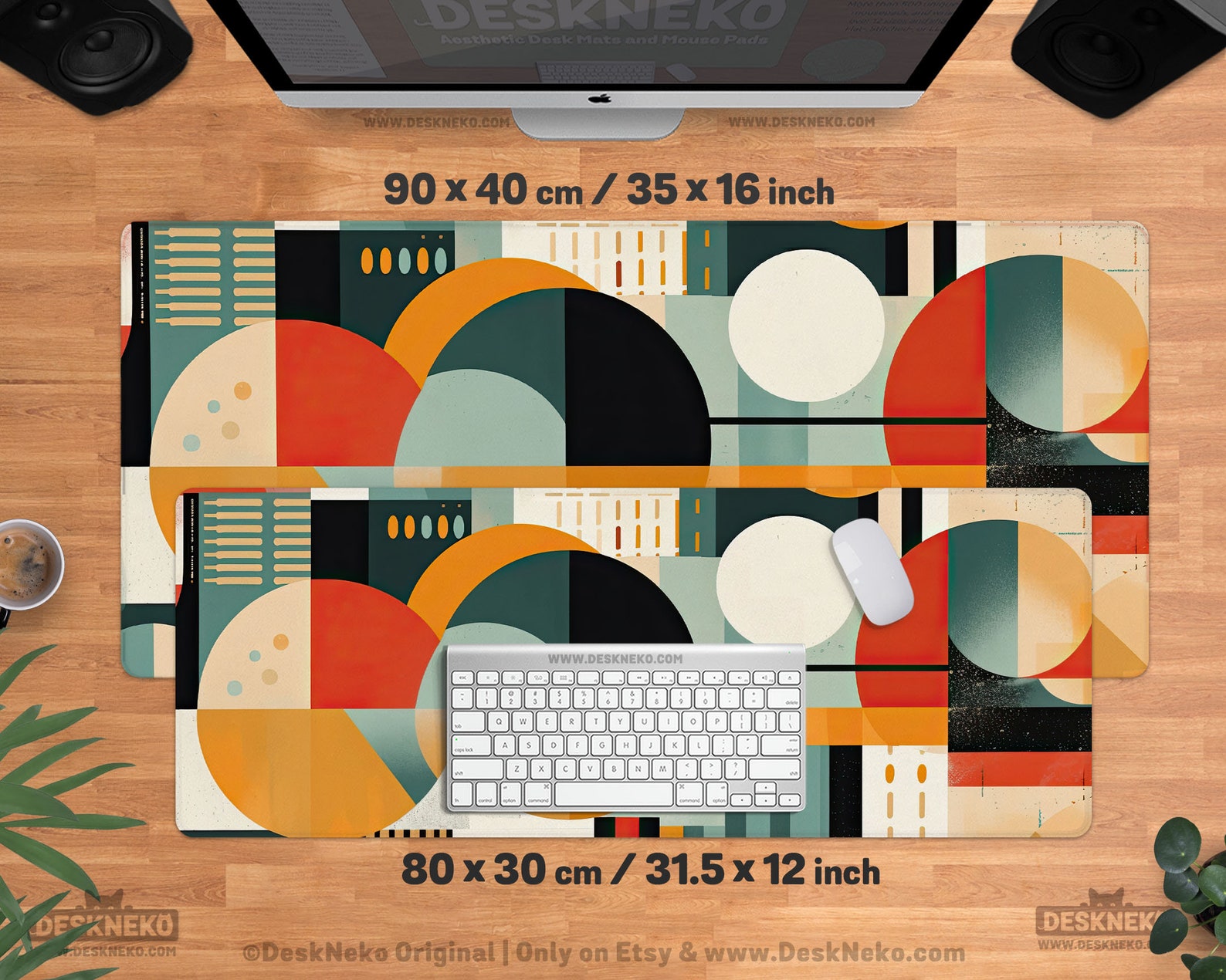 Abstract Desk Mat: Art Deco Mouse Pad Xl, Extended Deskmat, De Stijl ...