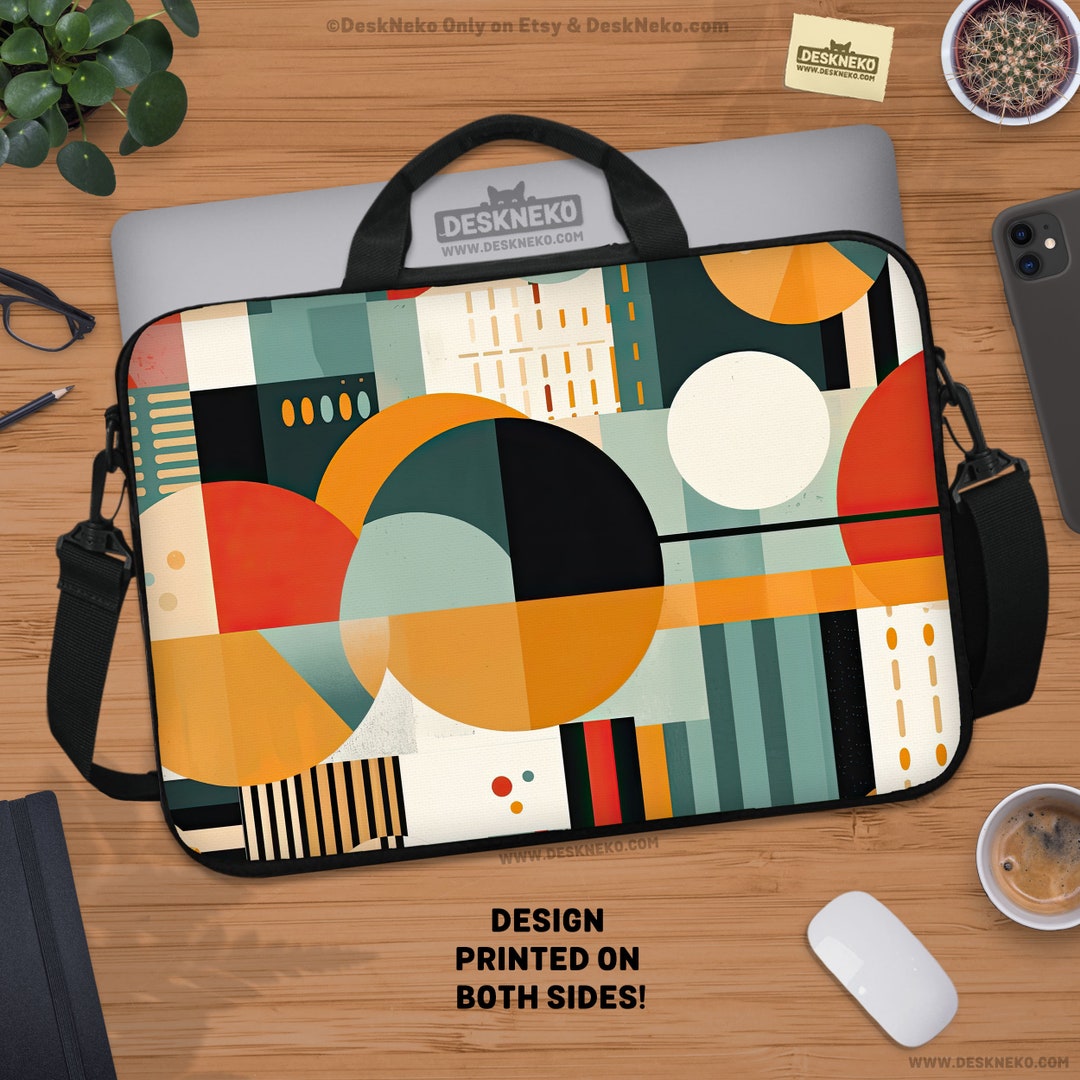 Abstract Laptop Sleeve, Computer Bag for Men, Cubism Painting Art ...