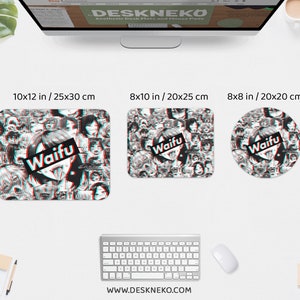 Waifu Deskmat Ahegao, Anime Mousepad Aesthetic, Manga Girls Black White ...
