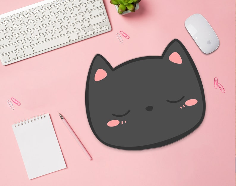 Kawaii Mousepad Cute Cat Mouse Pad Kawai Anime Aesthetic - Etsy