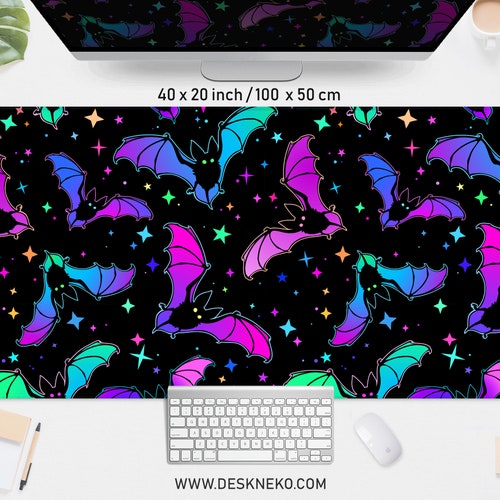Goth Desk Mat Rgb Witchy Mousepad Witch Xxl Gaming Deskmat - Etsy