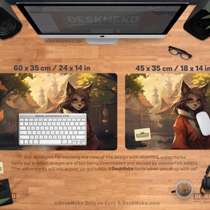 Anime Desk Mat: Mouse Pad, Cute Fox Furry Mousepad Xl, Lofi Aesthetic ...