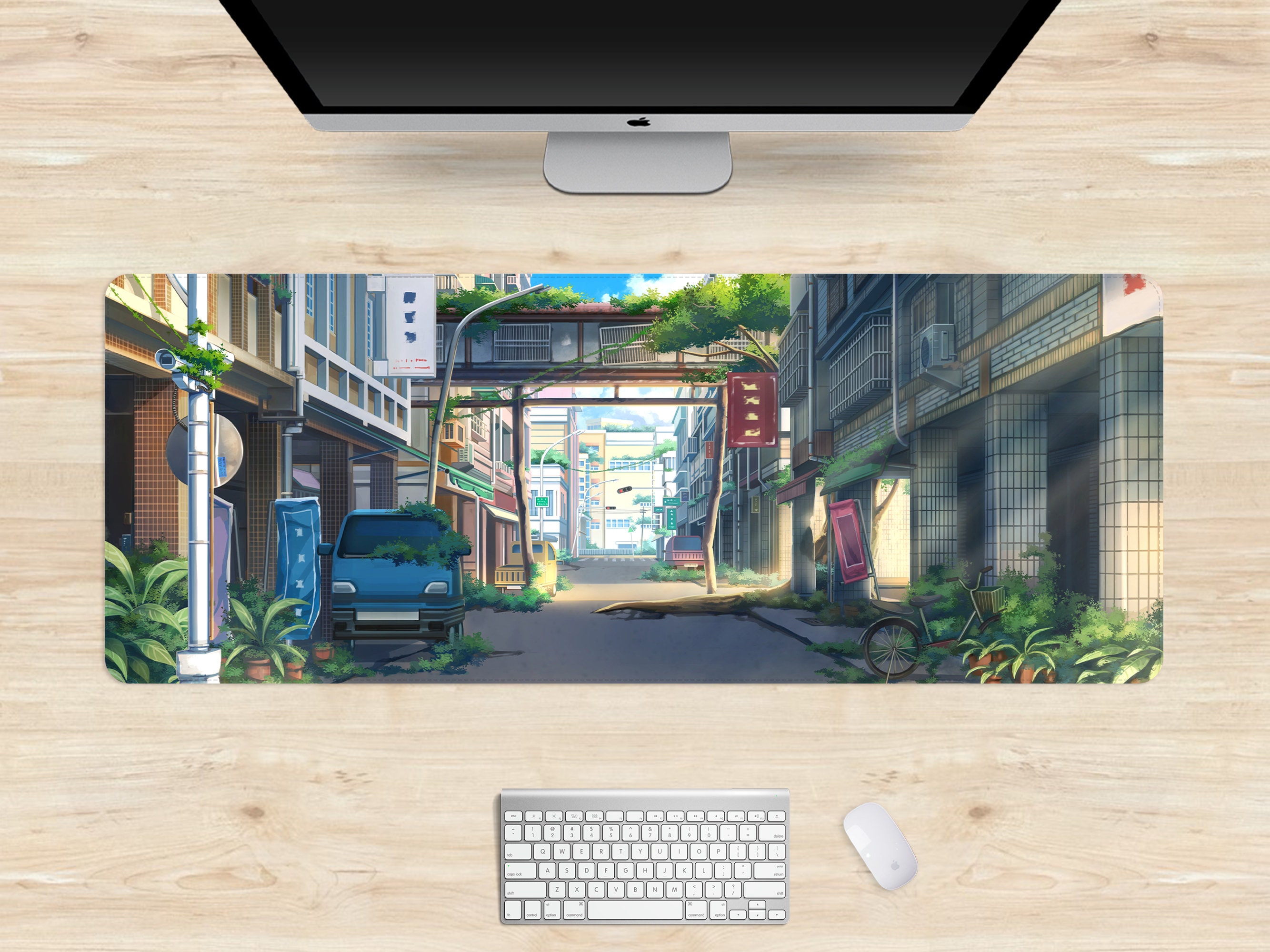 Anime Desk Mat, Tokyo Street Desk Mat Xl, Extra Large Gaming Mouse Pad ...