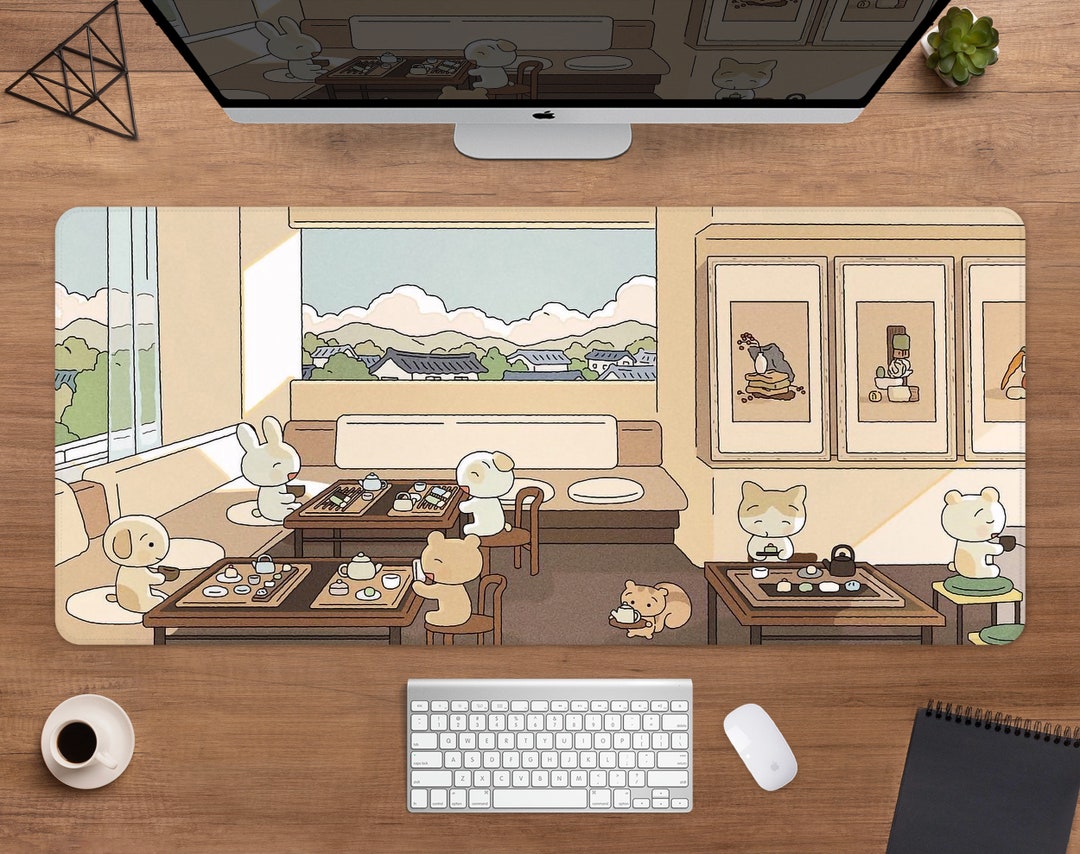 Cute Bakery Desk Mat Japanese Mousepad Kawaii, Korean Bakery Tea Shop ...