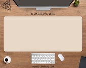 Beige Desk Mat Custom Color Mousepad Plain Neutral Cute - Etsy