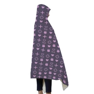 Ninomae Ina'nis Hooded Blanket | All Over Print Fleece Hoodie Cloak ...