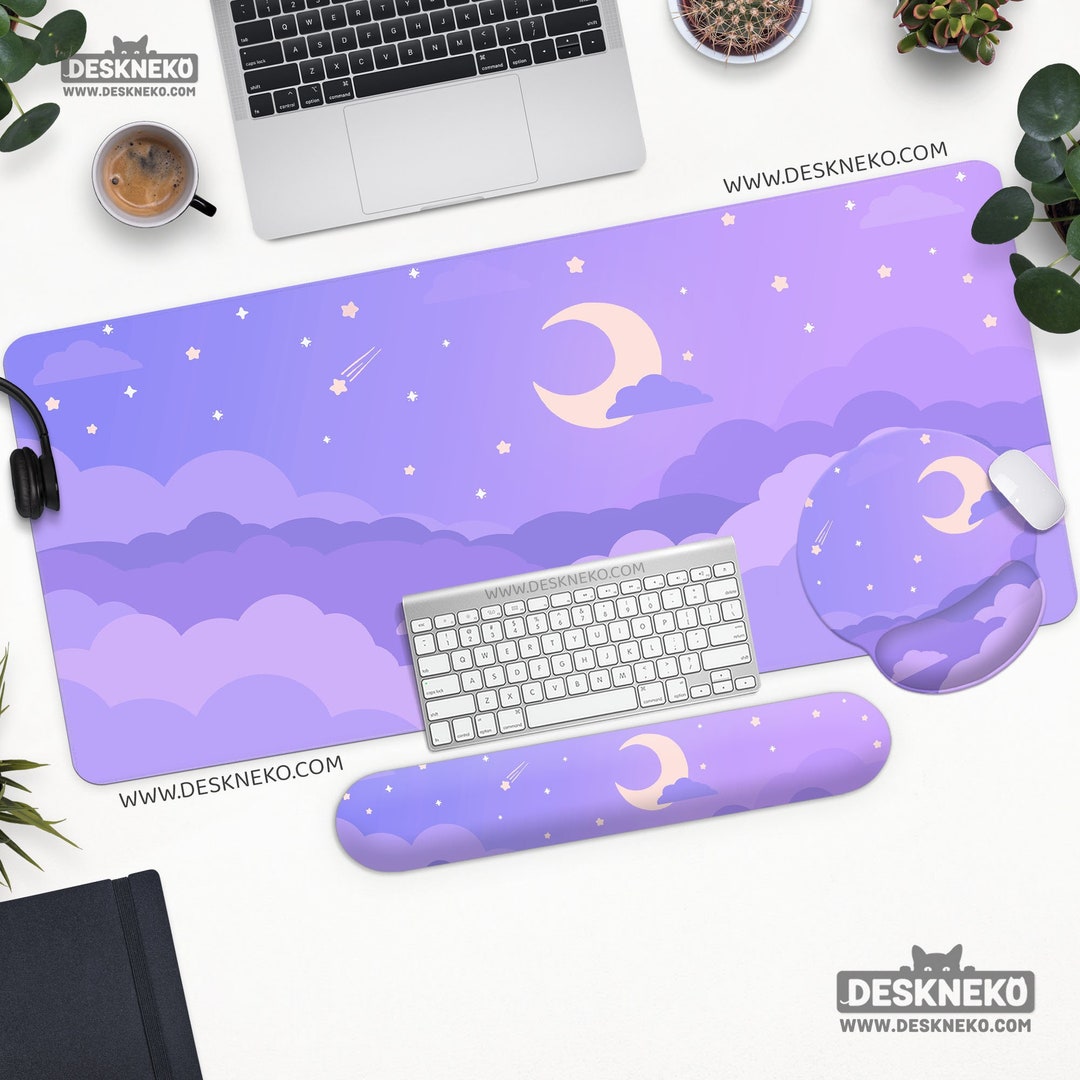 Cute Desk Mat Xl, Kawaii Mouse Pad Xxl, Large Mousepad Clouds Xxl, Rgb ...