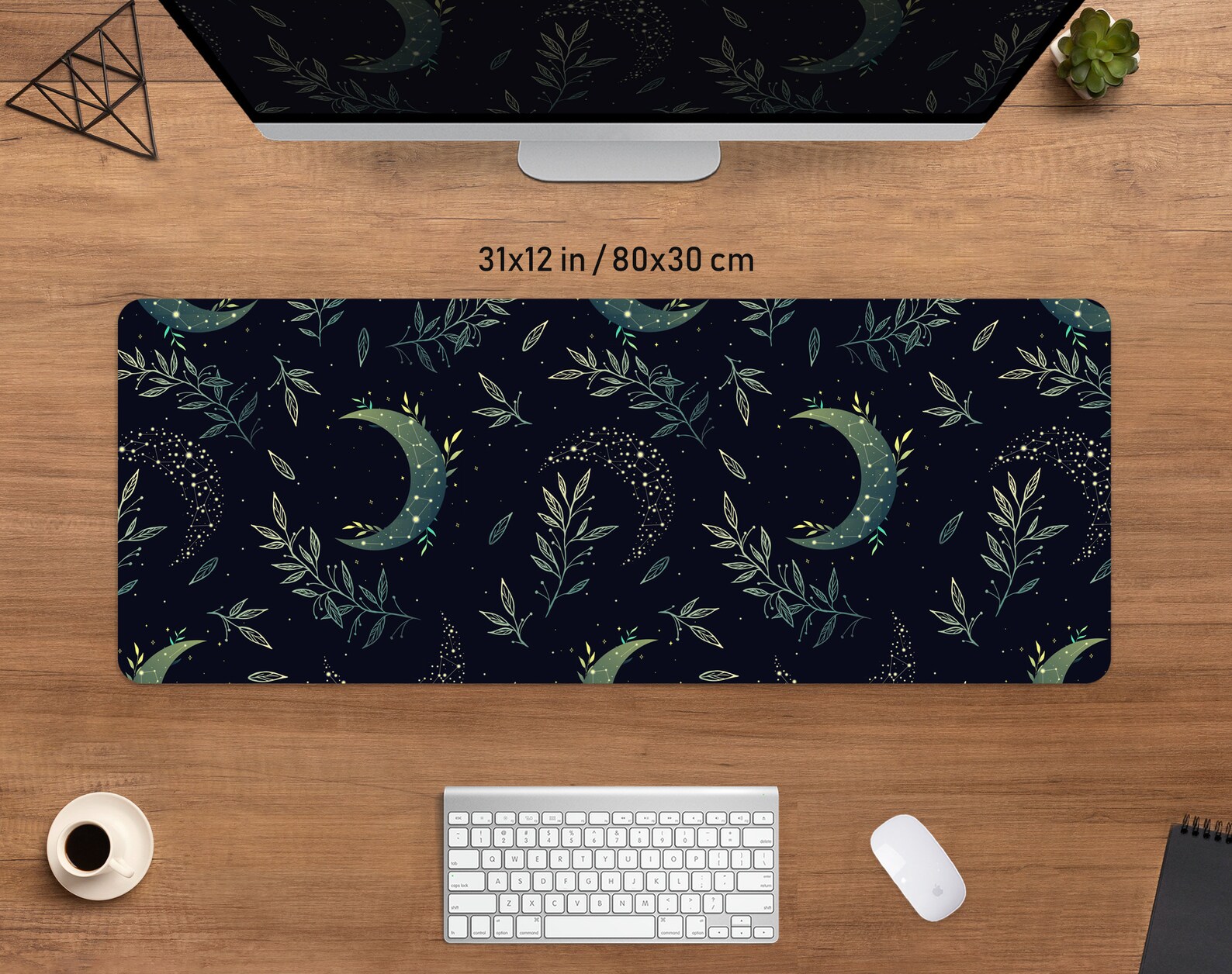 Witchy Moon Desk Mat Mousepad, Big Xl Xxl Gaming Deskmat Led Rgb Mouse ...