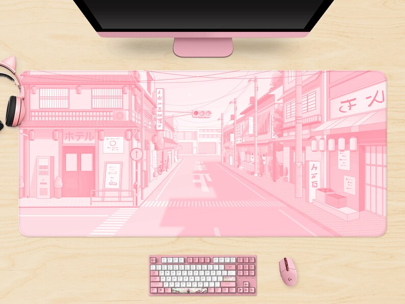 Tokyo Street Desk Mat Anime, Japanese Mousepad Xl, Kawaii Extra Large ...