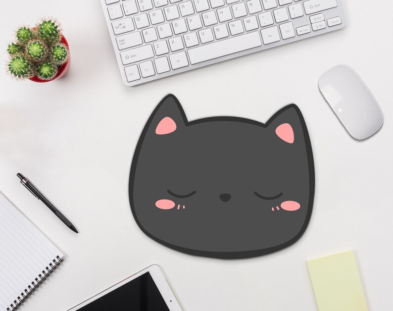 Kawaii Mousepad Cute Cat Mouse Pad Kawai Anime Aesthetic - Etsy