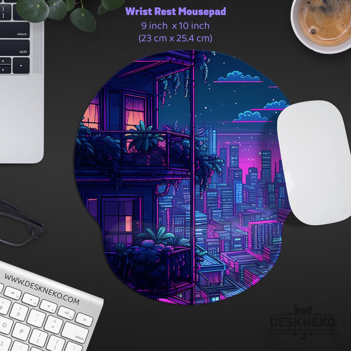 RGB Desk Mat Xl, Gaming Mouse Pad Led, Large PC Desk Mat Xxl, Vaporwave ...