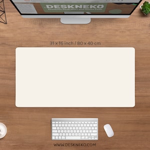 Off White Desk Mat, Light Creme Mouse Pad Large, Broken Beige ...