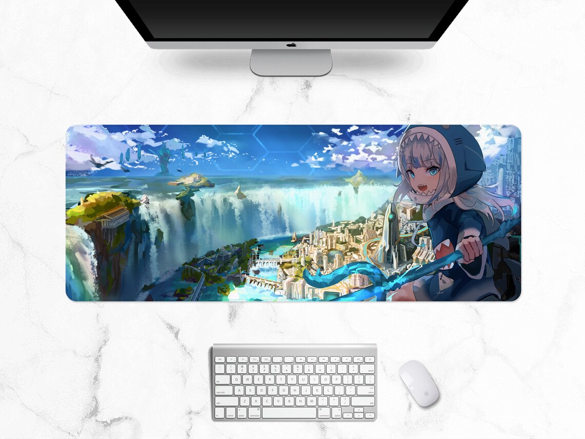 Gawr Gura Mousepad Hololive Holomyth English Vtuber Gawrgura - Etsy
