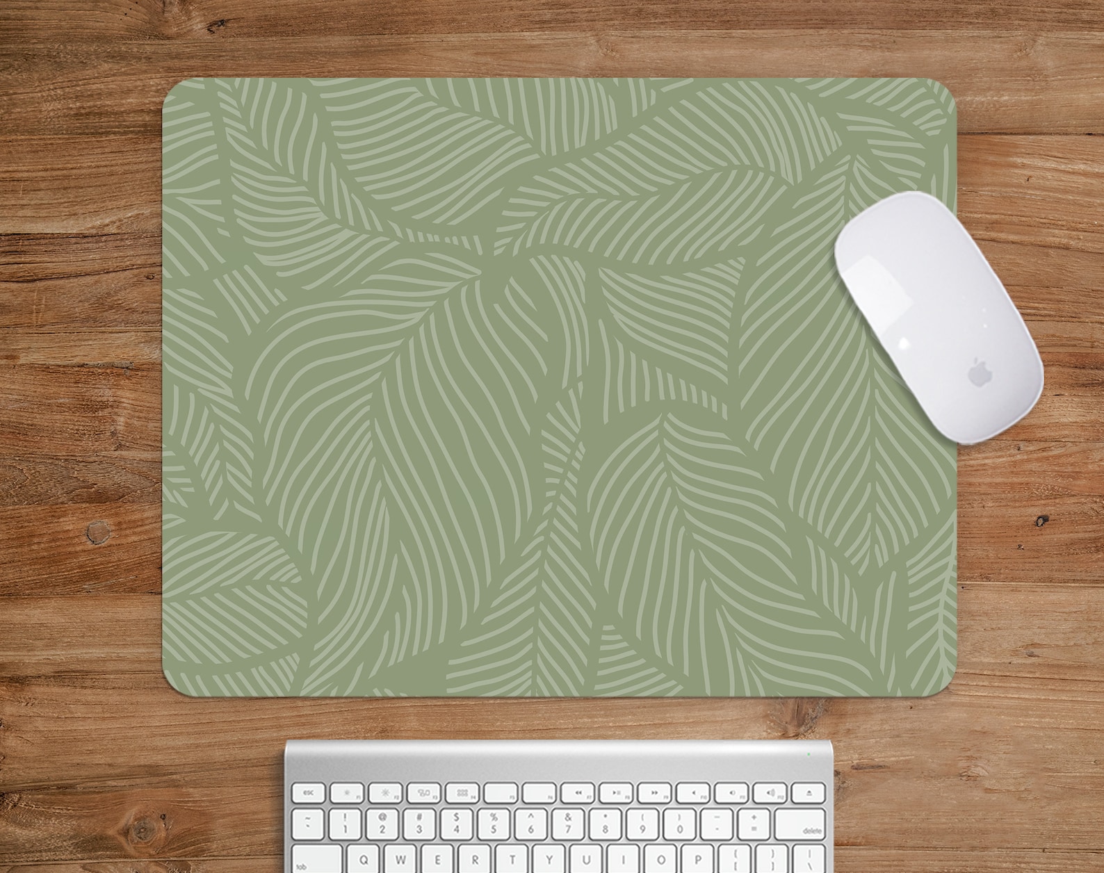 Sage Green Mousepad Desk Mat Cute Multiple Sizes Stitched - Etsy