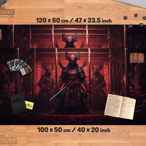 Samurai Playmat/desk Mat, Mtg Battle Zone, Tcg Card/board Game Japanese ...