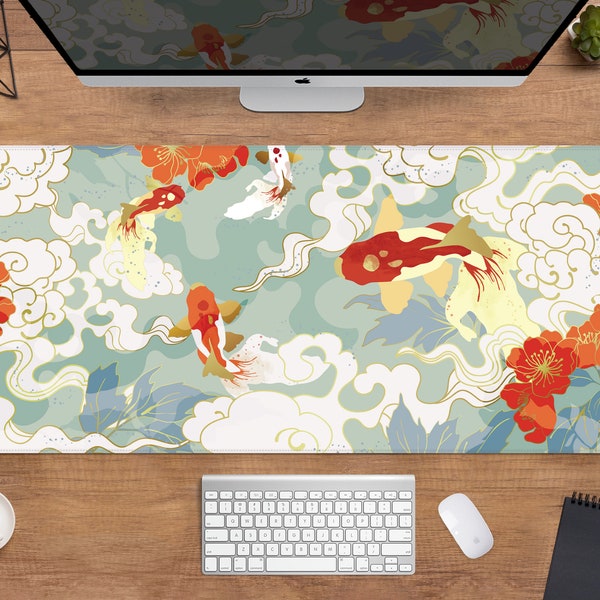 Japanese Koi Desk Mat - Etsy