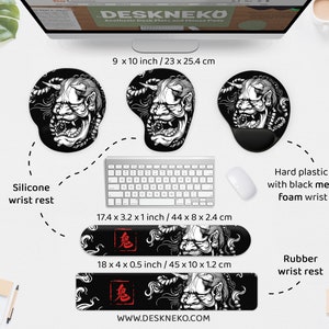 Oni Deskmat Japanese Desk Mat, Samurai Warrior Mousepad Large Xl ...