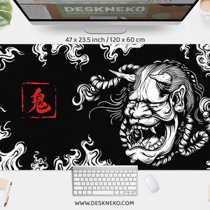 Oni Deskmat Japanese Desk Mat, Samurai Warrior Mousepad Large Xl ...