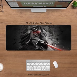 Japanese Desk Mat, Samurai Mouse Pad, Large Gaming Mousepad Xxl, Black ...
