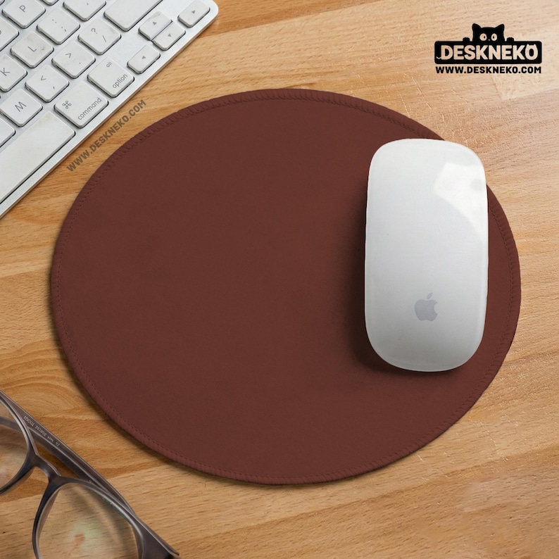 Minimalist Brown Desk Mat Mousepad, Mahogany Desk Pad for Office or ...