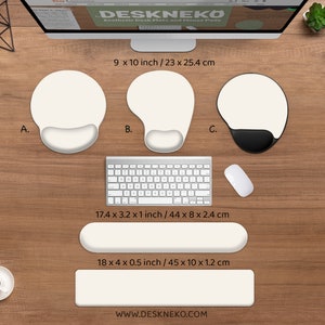 Off White Desk Mat, Light Creme Mouse Pad Large, Broken Beige ...