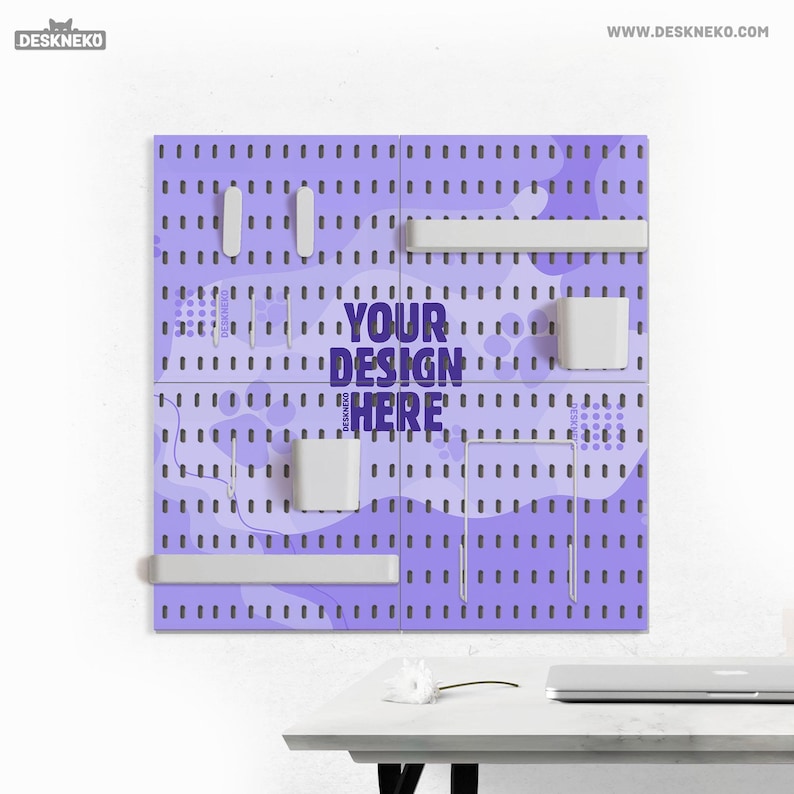 Custom Wall Organizer: Pegboard Set With 4 Panels, Desk Storage for ...