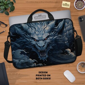 Dragon Laptop Sleeve, Anime Computer Bag for Men, Japanese Art Cover ...