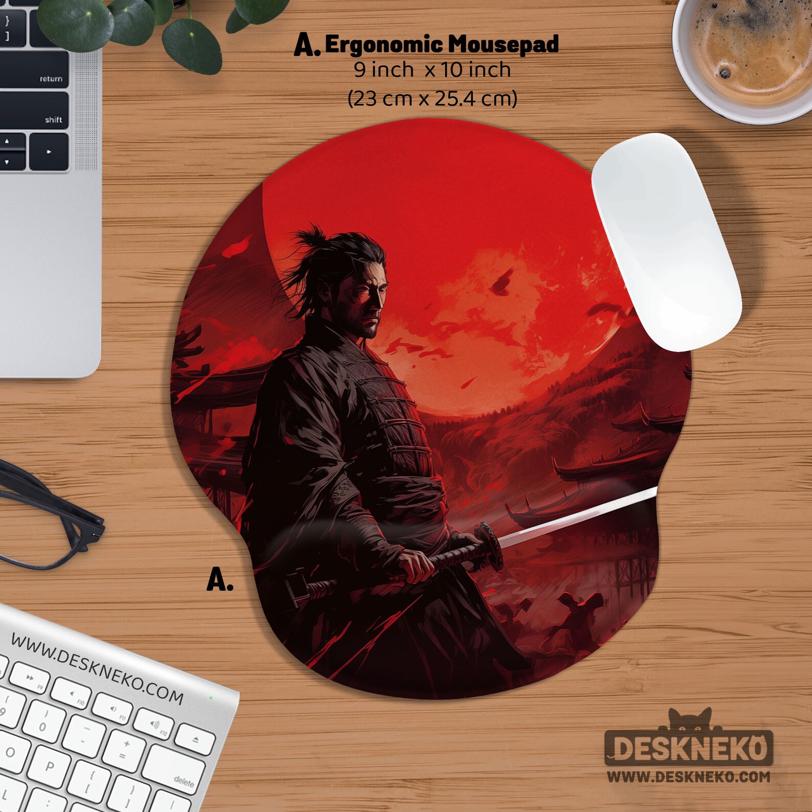 Japanese Desk Mat: Samurai Mouse Pad Xl, Anime Deskmat Xxl, Gaming ...
