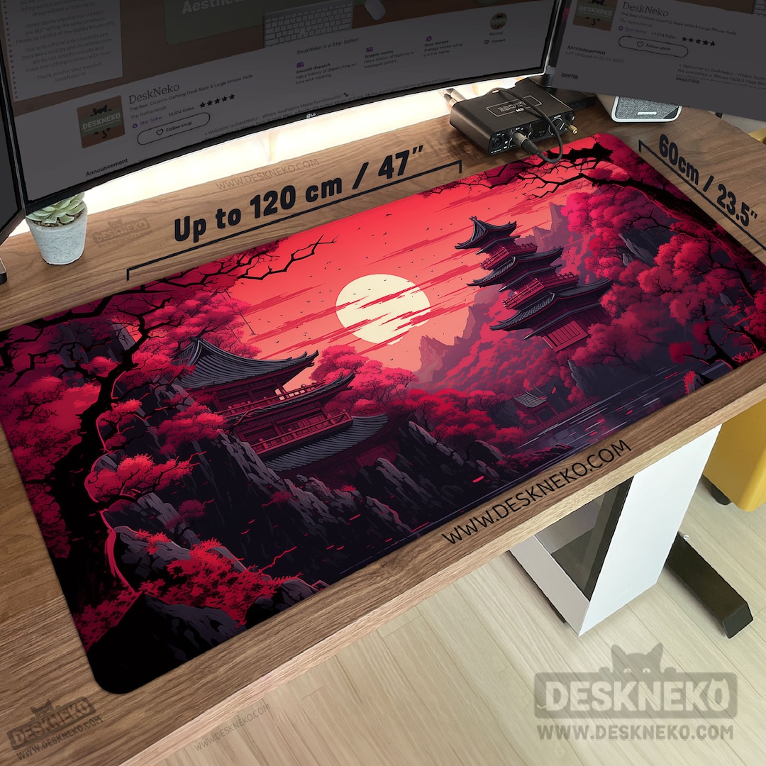 Japanese Desk Mat: Anime Mouse Pad Xl, Lofi Deskmat Xxl, Gaming ...