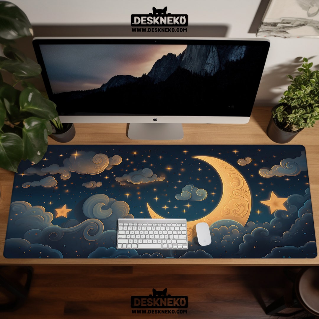 Celestial Desk Mat Cute Space Deskmat Cozy Witchy Vintage - Etsy