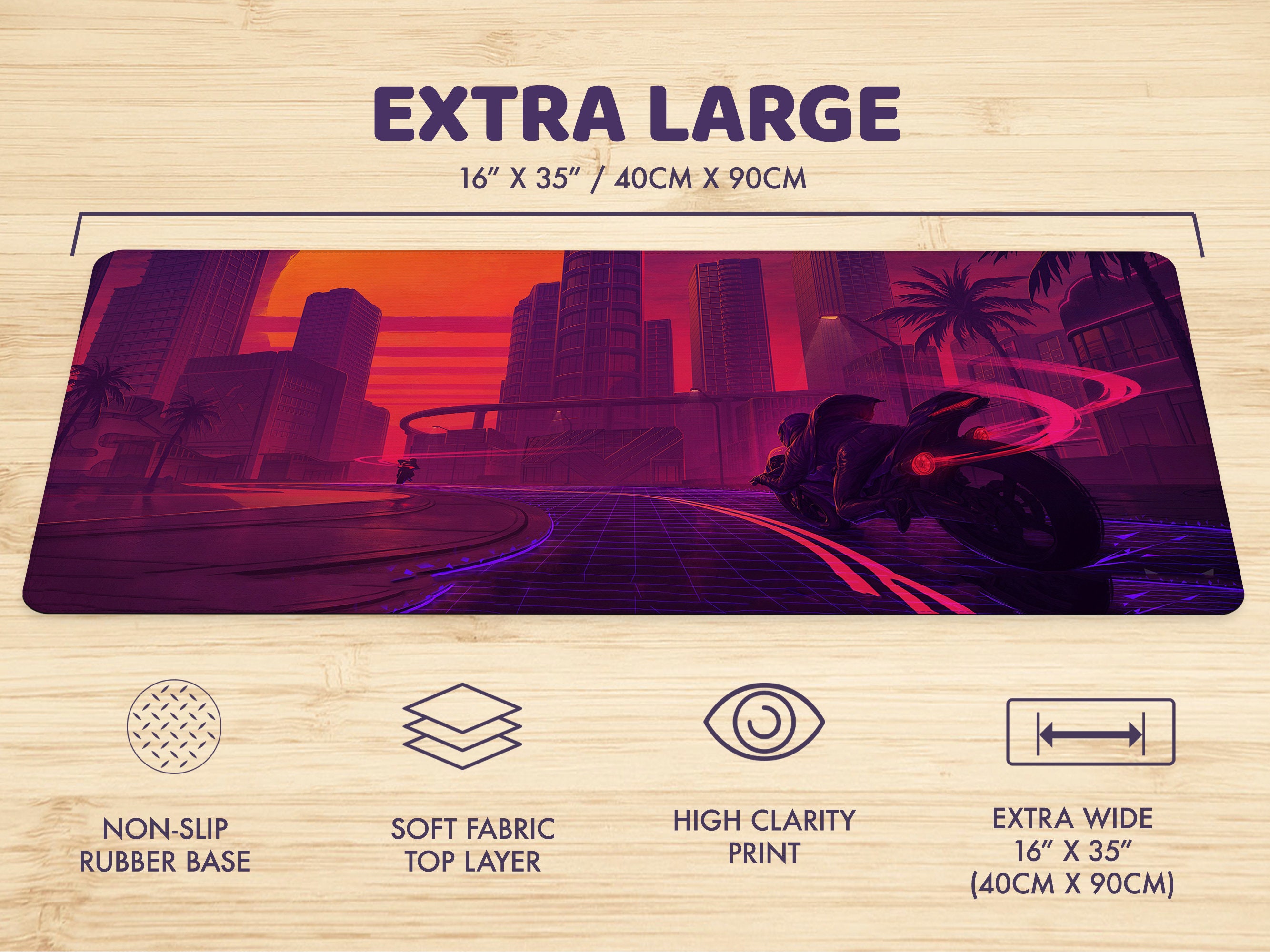 Vaporwave Mousepad XXL Gaming Desk Mat Synthwave Mouse Pad - Etsy