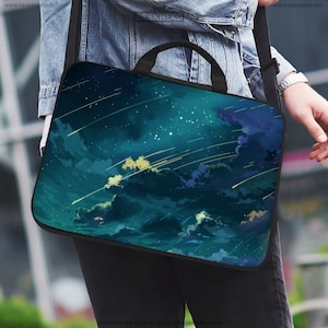 Custom Laptop Bag, Personalized Computer Sleeve With Shoulder Strap ...