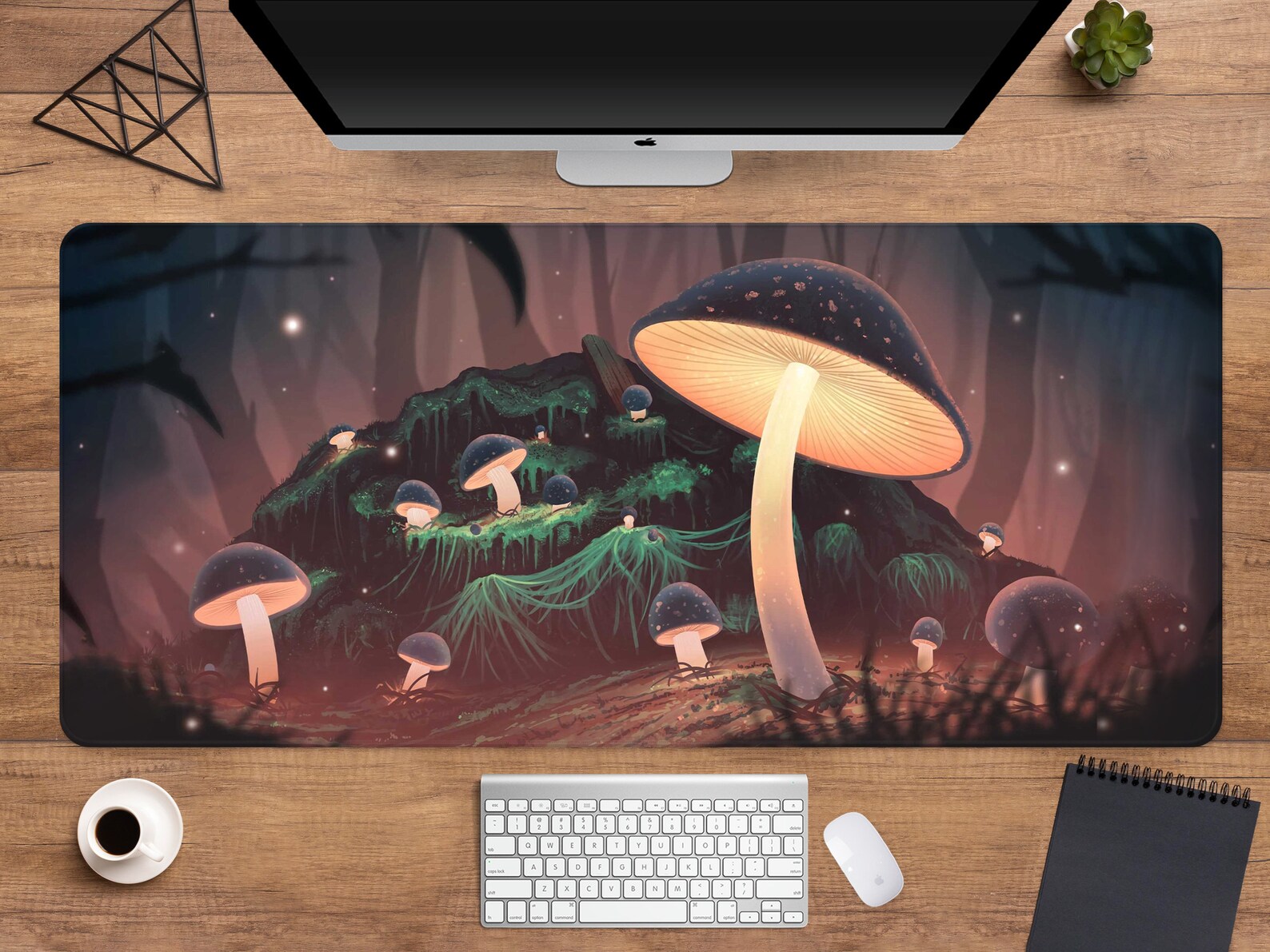 Forest Mousepad Nature Desk Mat Xxl Magic Mushroom Forager - Etsy