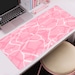 Pink Desk Mat Cute Cat, Aesthetic Mousepad Pastel, Kawaii Manga Anime ...