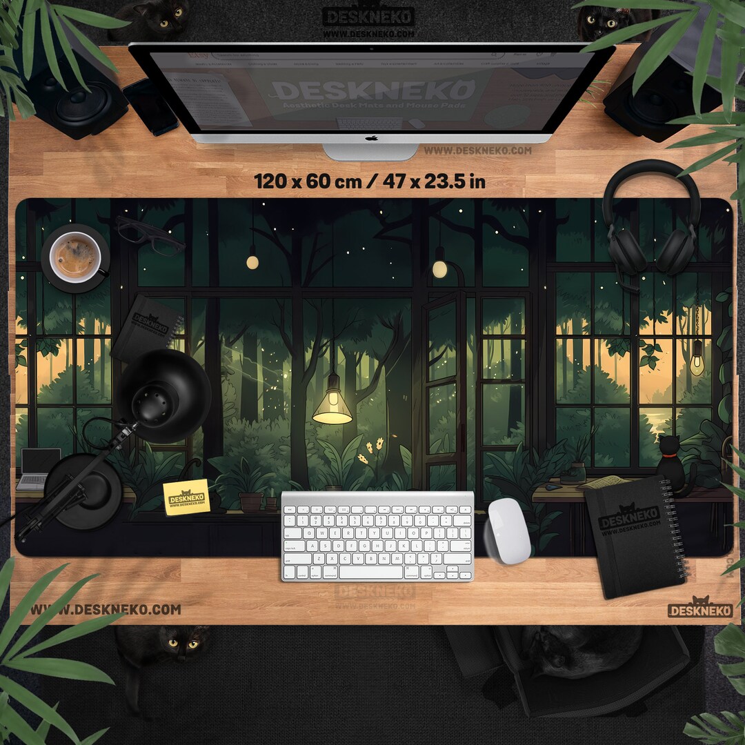 Cozy Mousepad Lofi, Plants Desk Mat, Aesthetic Mouse Pad Xxl ...