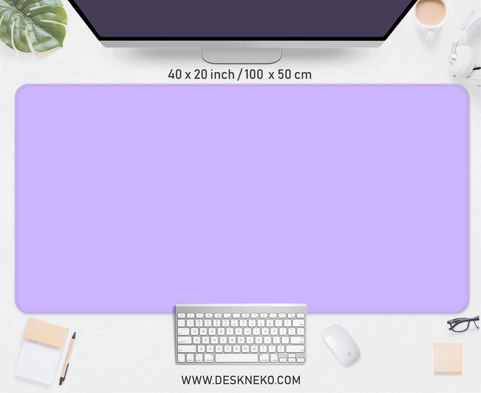 Custom Color Mousepad Violet, Pastel Purple Desk Mat, Xl Gaming Deskmat ...