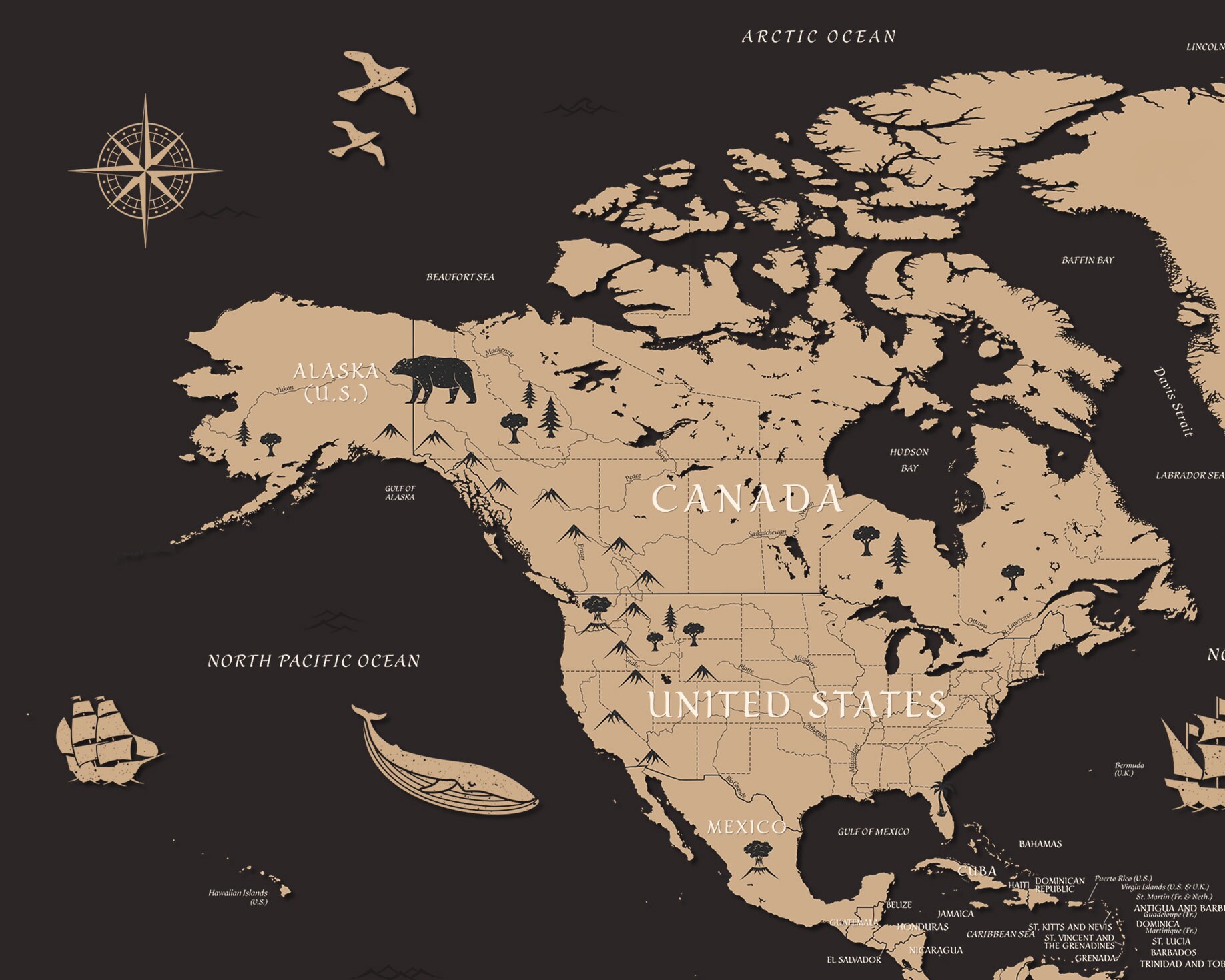 World Map Desk Mat XXL Historical World Map Mousepad Extra - Etsy