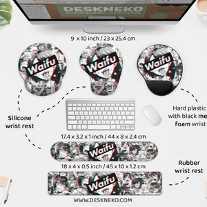 Waifu Deskmat Ahegao, Anime Mousepad Aesthetic, Manga Girls Black White ...