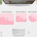 Kawaii Desk Mat Pink, Cute Cats Mousepad, Pastel Pink Aesthetic Kawai ...