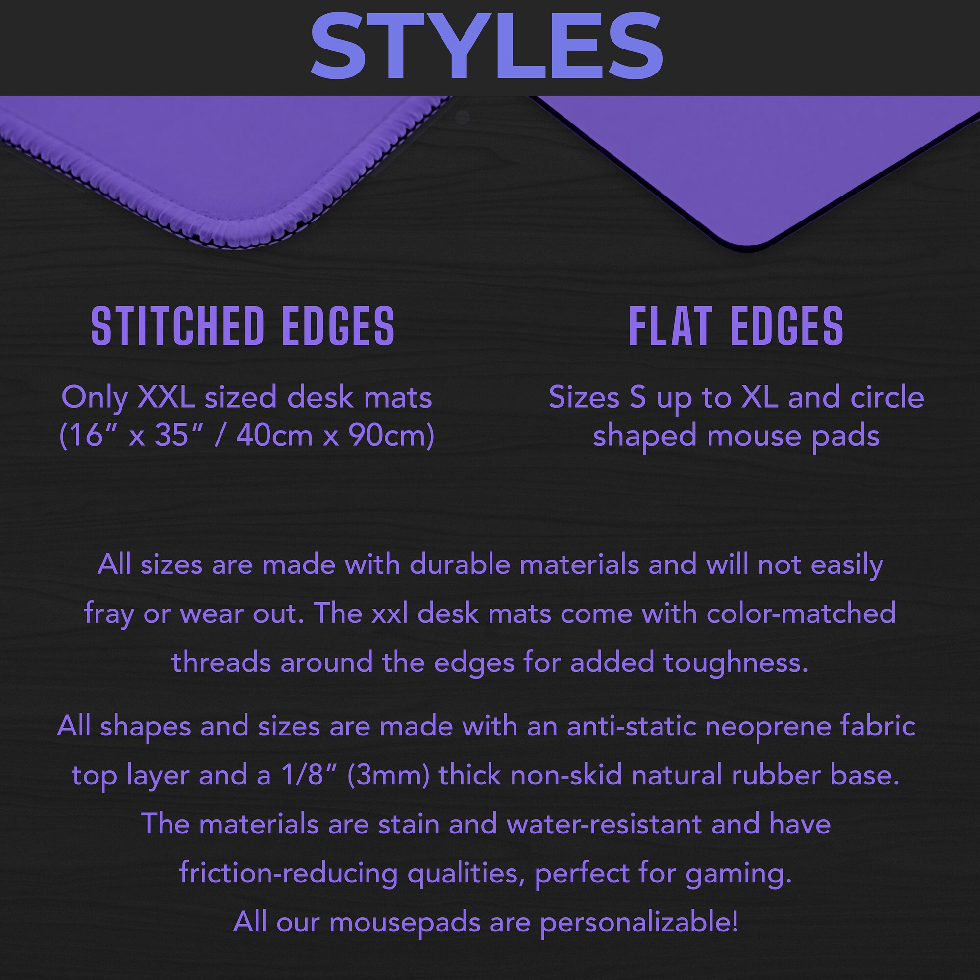 PC Gaming Desk Mat Xxl, Purple Mousepad, Extra Large Extended Long Wide ...