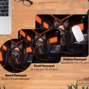 Furry Girl Desk Mat: Gaming Mouse Pad Led, Anime Wolf Fox Cat Deskmat ...