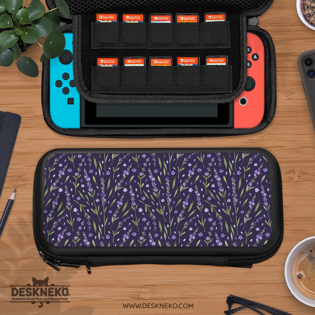 Cute Case for Nintendo Switch Skin, Purple Floral Lavender, Lite Oled ...